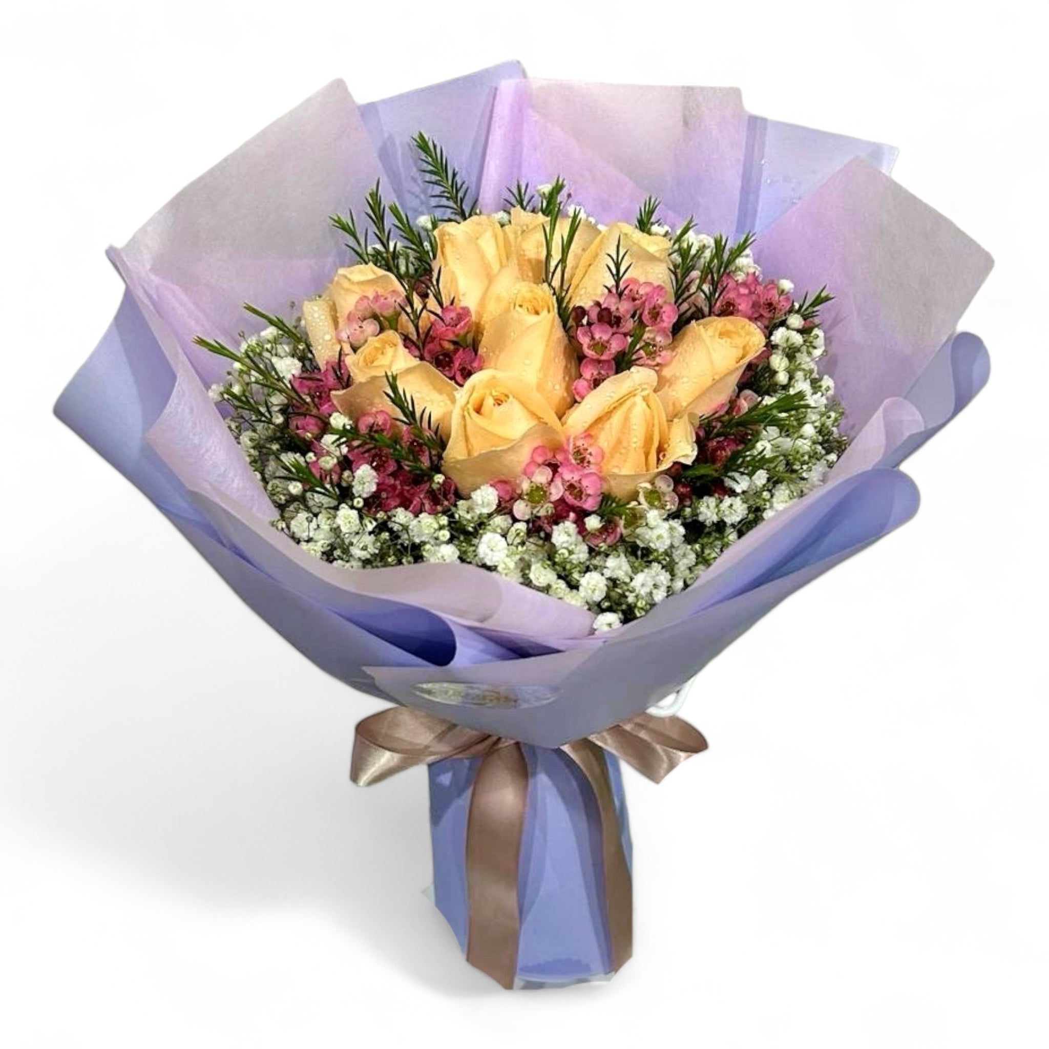 Champagne Roses - Bouquet | FLORAMOMENTS.SG Express Delivery