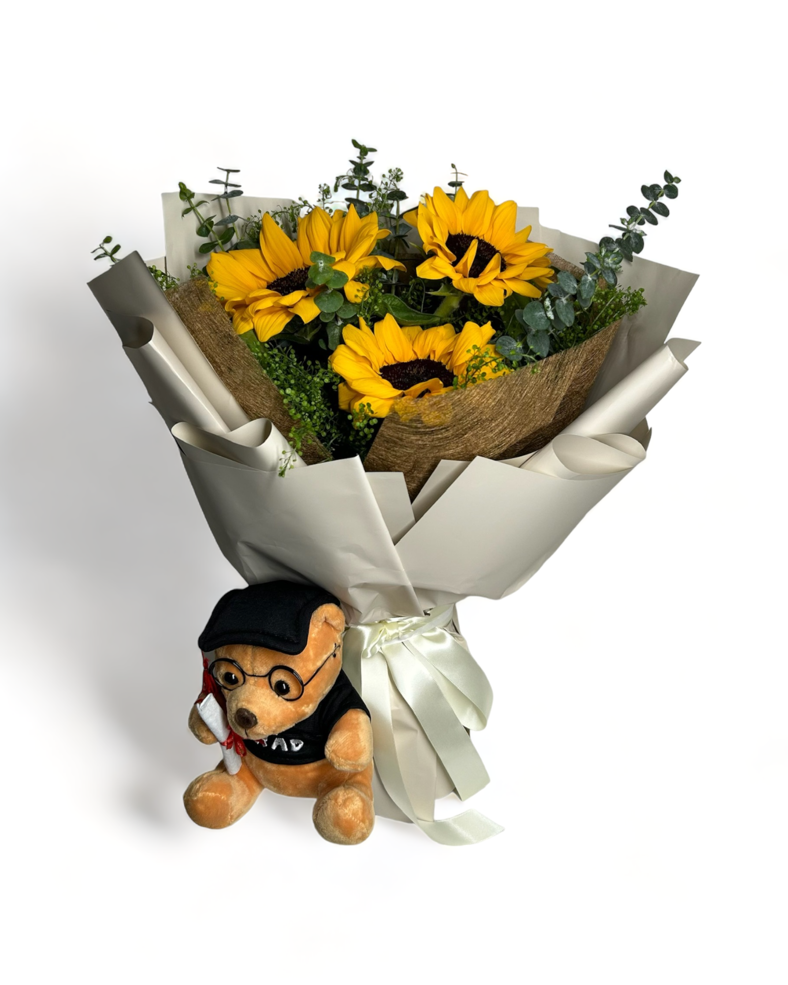 Beary Success Sprigs - Bouquet | FLORAMOMENTS.SG Express Delivery
